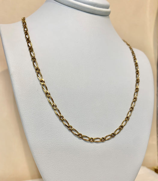 9ct Yellow Gold 1+1 Figaro Chain - G4307 | Jewel of the Bay